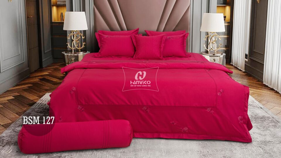 Bộ ga phủ thêu Blue Sky - BSM127 - HANVICO